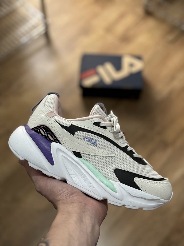 FILA RT LOW (white/black/lotus) - Corre de Rua