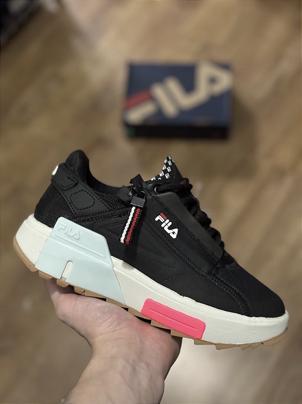 FILA TORMO (Black/white/red) - Corre de Rua