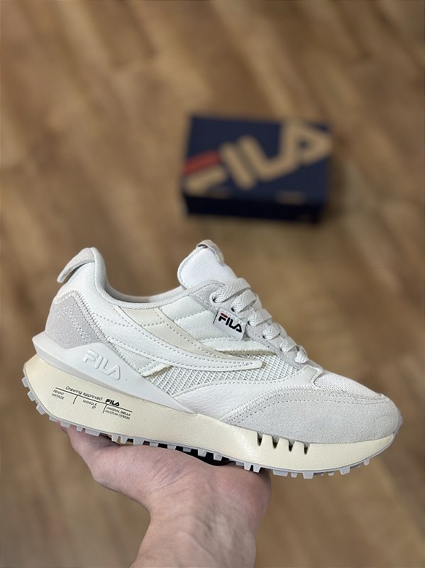 FILA RENNO VINTAGE (vaporous gray/navy/red) - Corre de Rua