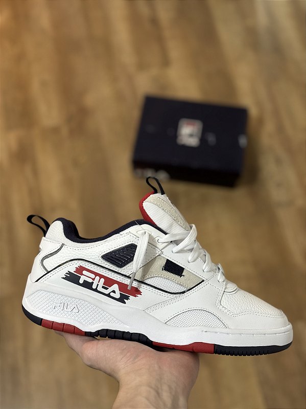 FILA CORDA (white/navy/red) - Corre de Rua