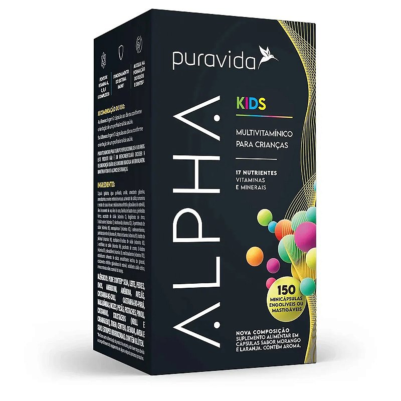 Alpha Kids (Multivitamínico Infantil) - Puravida - BS Nutrition ...