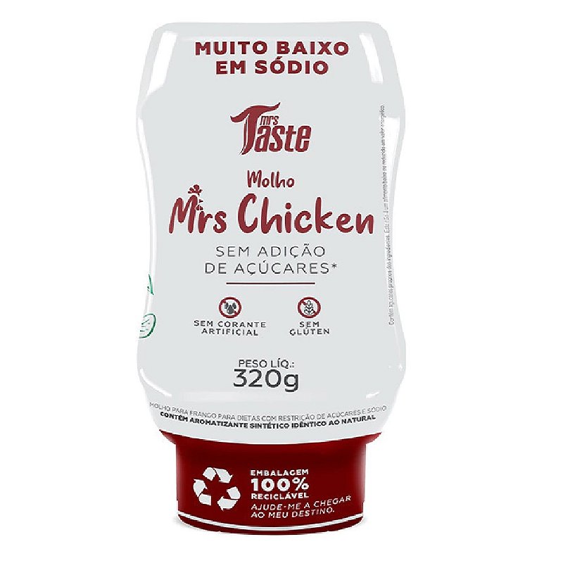 Molho Mrs Chicken - Mrs Taste 320g - BS Nutrition - Distribuindo sabor ...