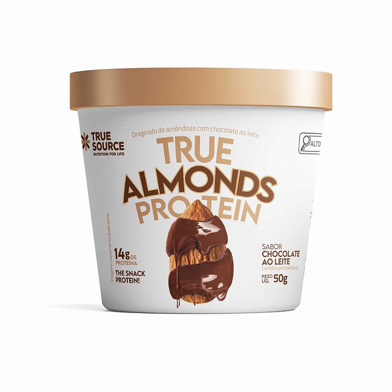 True Almonds Protein Chocolate Ao Leite - True Source 50g - BS ...