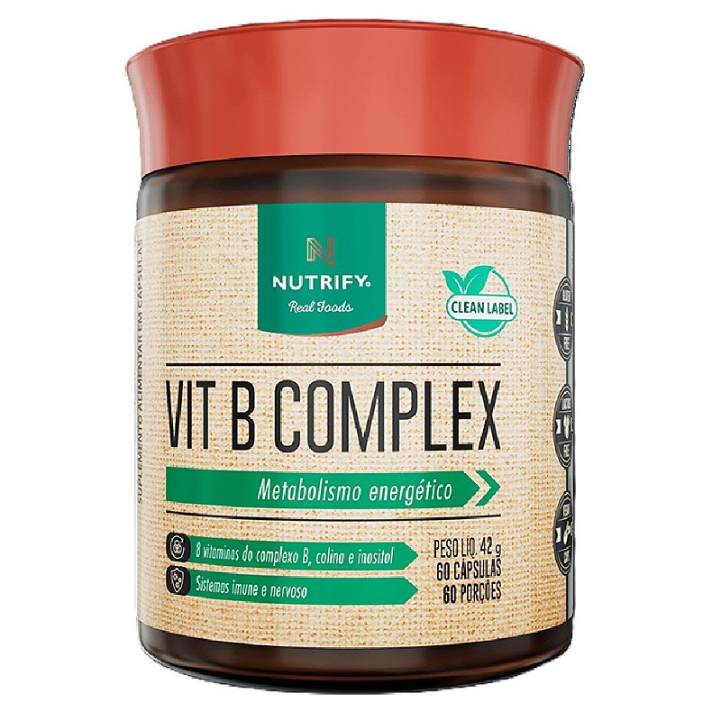 Vit B Complex - Nutrify 60 Cápsulas - BS Nutrition - Distribuindo sabor ...