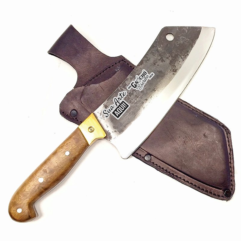 Cutelo Artesanal Personalizado Lâmina 8" Rústica Brute Forge Aço ...