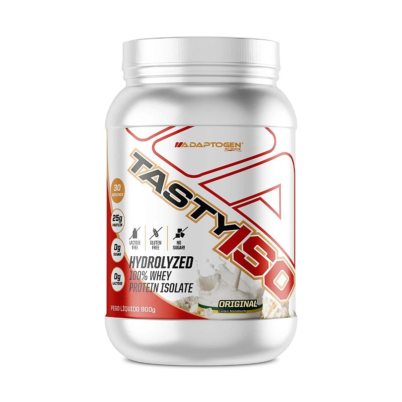 TASTY ISO WHEY ORIGINAL 900G ADAPTOGEN - CASAL MONSTRO SUPLEMENTOS
