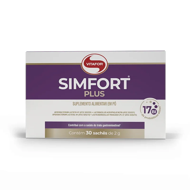 SIMFORT PLUS 30 SACHÊS DE 2G VITAFOR - CASAL MONSTRO SUPLEMENTOS