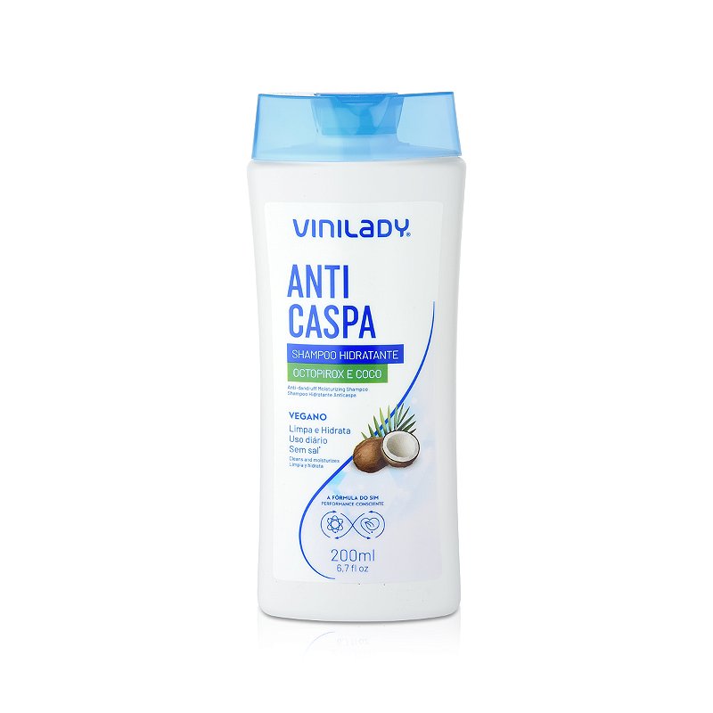 Shampoo Anticaspa Unissex com Coco Vinilady - Loja Virtual Vinilady