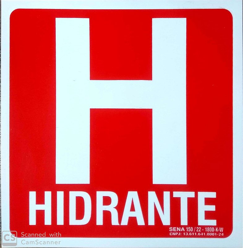 PLACA INDICATIVA DE HIDRANTE (H) - R&A Extintores