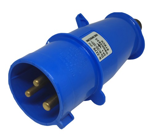 N-3276 Plug Newkon 2p+t 32a 200/250v Azul IP44 Steck - Junção