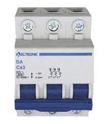 DA3-C3063 Minidisjuntor Tripolar Curva C 3ka 63a Altronic - Junção