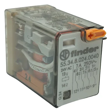 55.34.8.024.0040 Rele Industrial Fixa Base 4 reversiveis 24vca Finder ...