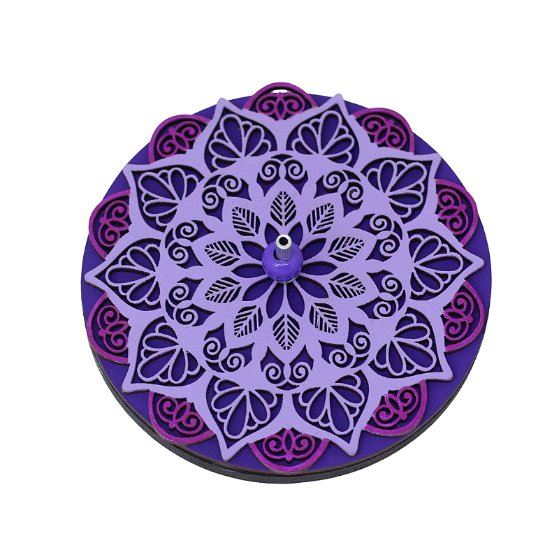 Porta-Inceso Mandala Roxa - Bendita Frase