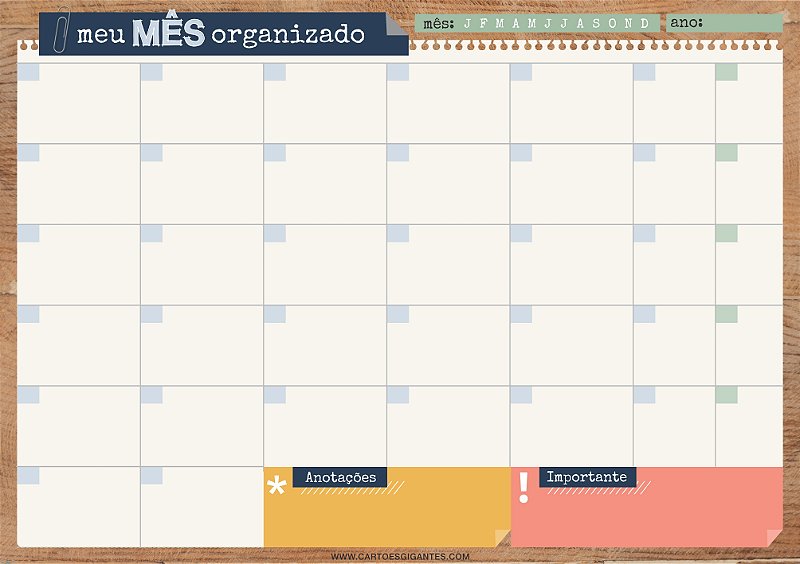 Planner Mensal - Meu Mês Organizado Color - Bendita Frase