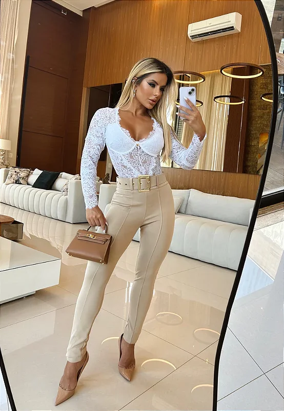 body branco todo em renda - Madame Ninna - loja online de roupas femininas