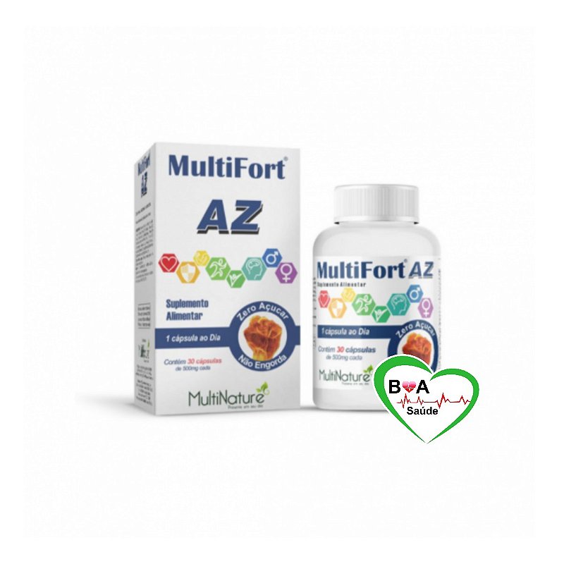 MULTIFORT A-Z 500 MG SUPLEMENTO VITAMÍNICO E MINERAL COM 60 CAPS BOA ...