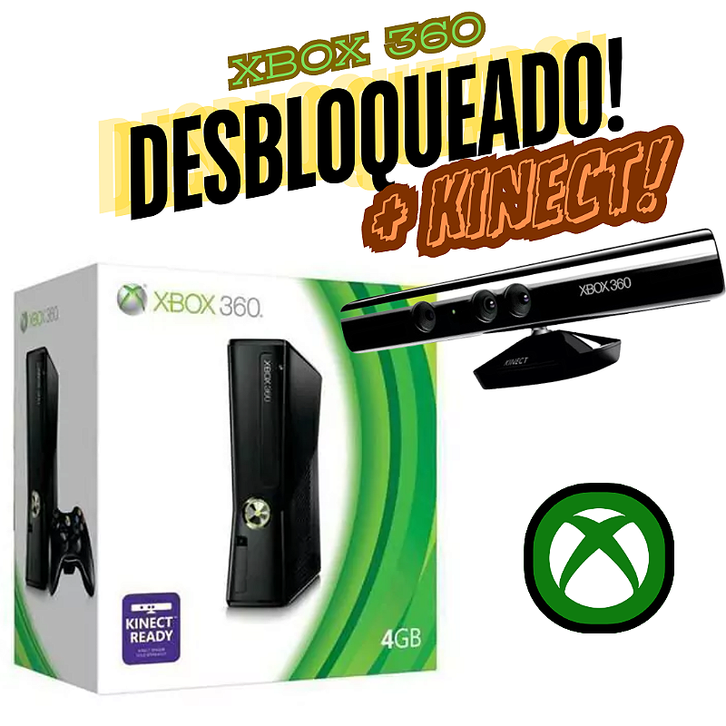 Xbox 360 Desbloqueado com Kinect 4 gigas - Games Você Compra Venda ...