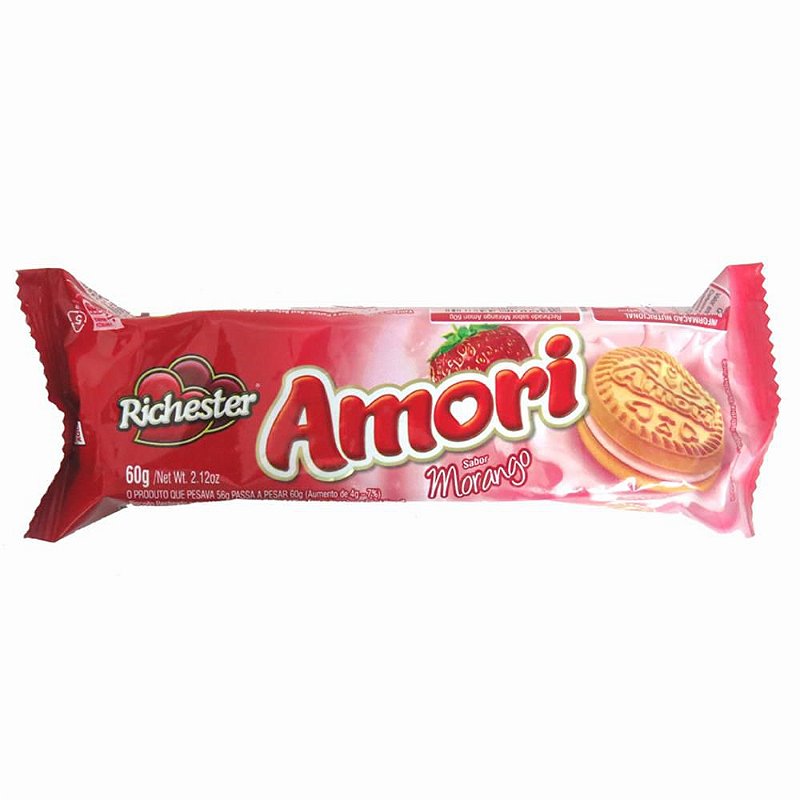 BISCOITO RICHESTER 40G AMORI MORANGO - Dular Supermercados e Da Casa E ...