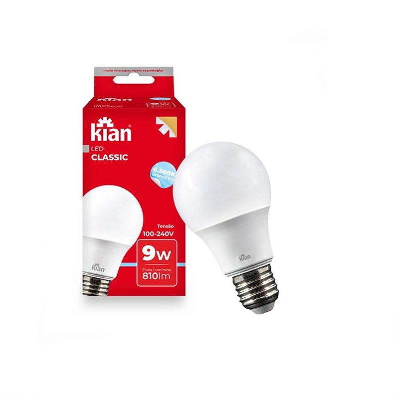 Lâmpada de Led Kian Classic Bivolt 6,5K 9W - Casa Sertaneja Eletro ...