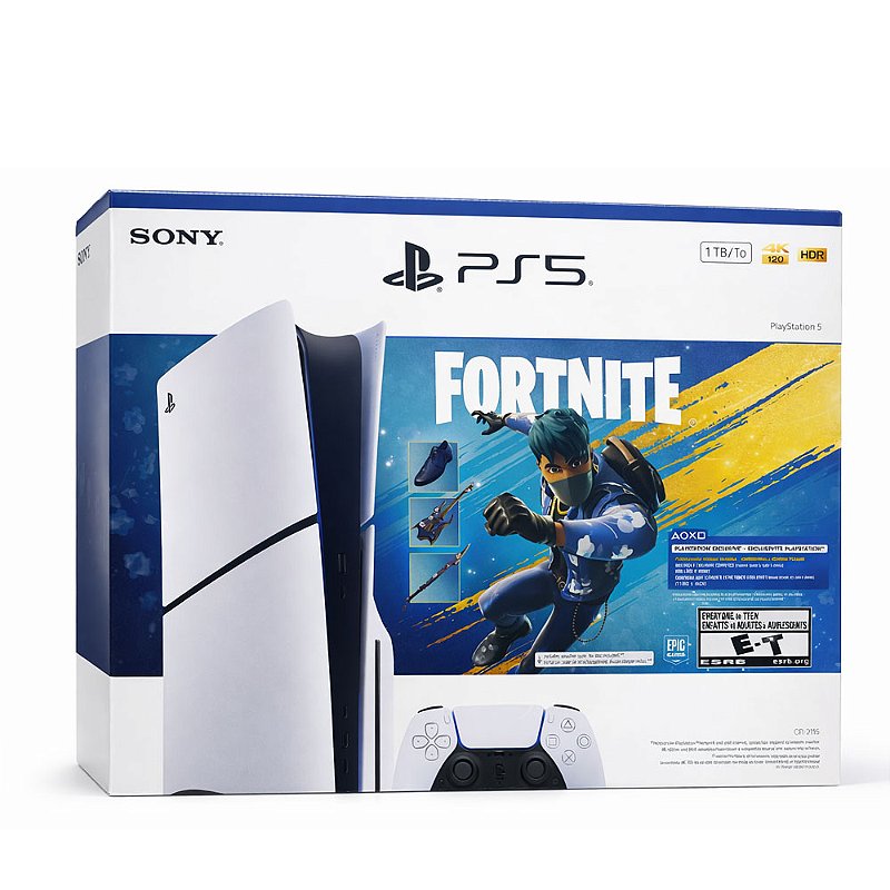 Vídeo Game Playstation 5 Slim Sony CFI-2115 Mídia Física Fortnite 1TB ...