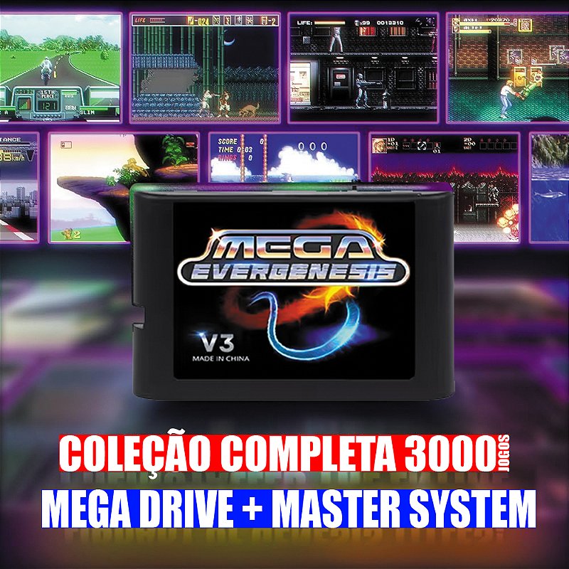 Cartucho Everdrive Mega Drive com 3000 Jogos - Game com Café.com