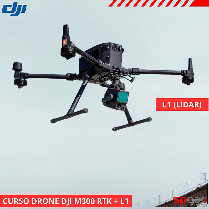 Curso de Drone DJI M300 RTK + L1 (LIDAR) - SPGeo