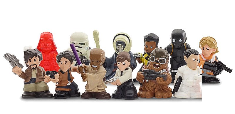 Coleção Completa Star Wars Micro Force Mini Figures Série 4 - 12 Minia ...