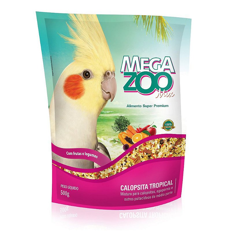 Ração Megazoo Mix para Agapornis e Calopsitas - 350g - Velopet - Pet ... Ração Megazoo Mix para Agapornis e Calopsitas - 350g - Velopet - Pet ...