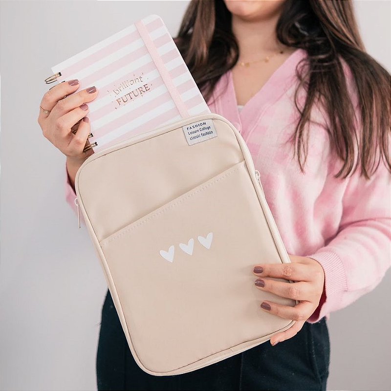 Case Notebook/Tablet com bolso interno - Lovely Papelaria