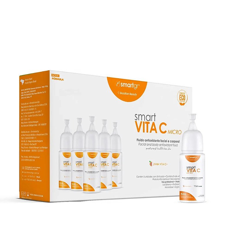 Smart Vitamina C Micro Antioxidante 5x5ml Smart GR - Casa do Dermato ...