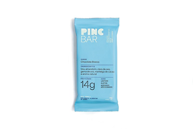 Pinc Bar Chocolate Branco 50g | Barra de Proteína Sem Açúcar - FrancoSports