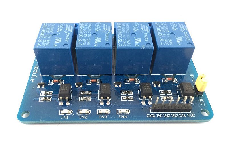 Módulo Relé 4 Canais 5v - 220v/110v 10a - PISCALED | Arduino ...