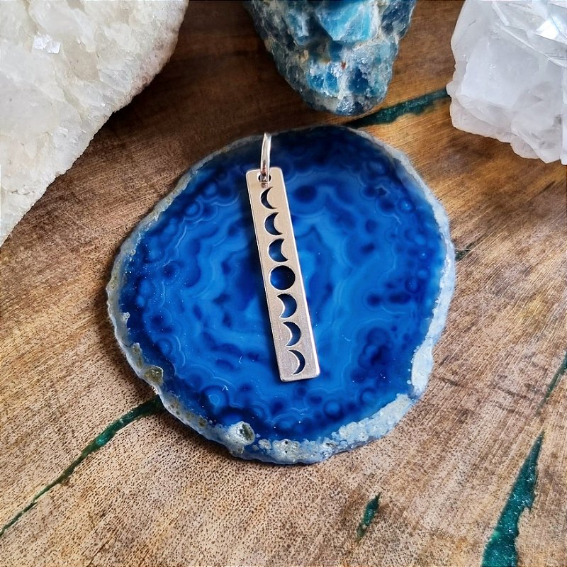 Pingente Fases da Lua em Prata 925 - Aroeira Pratas