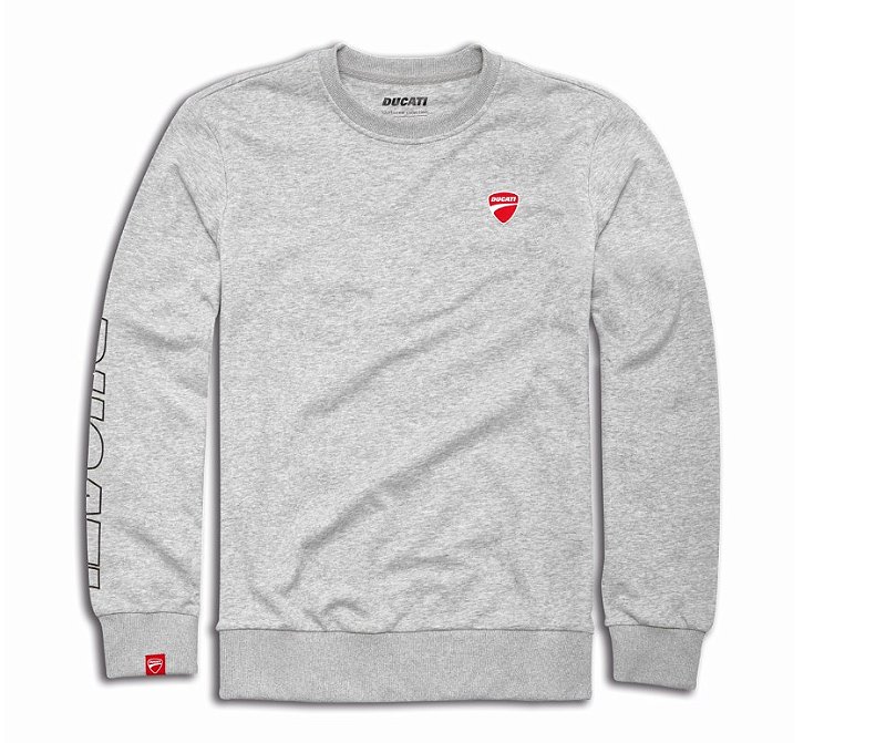 MOLETOM DUCATI LOGO CINZA | DUCATI - Ducati Campinas - Loja Oficial