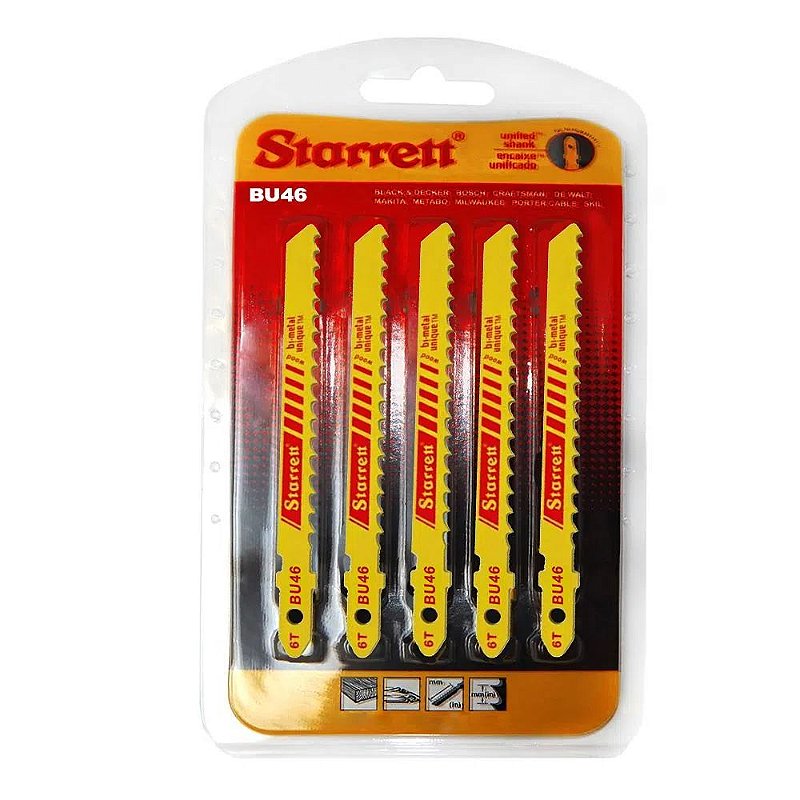 Serra Tico Tico Bimetal BU46 100mm 6D Blister C/ 5 - STARRETT ...