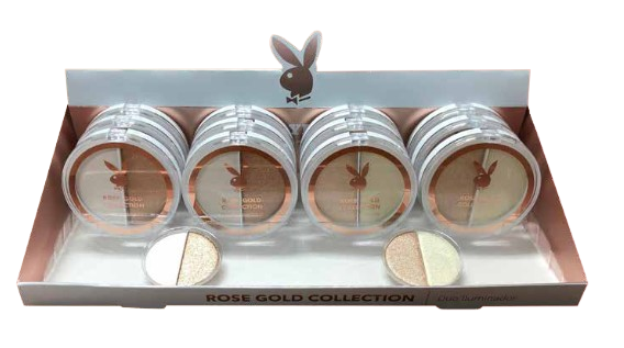 DUO DE ILUMINADOR COMPACTO - ROSE GOLD / PLAYBOY - TOPMAKE