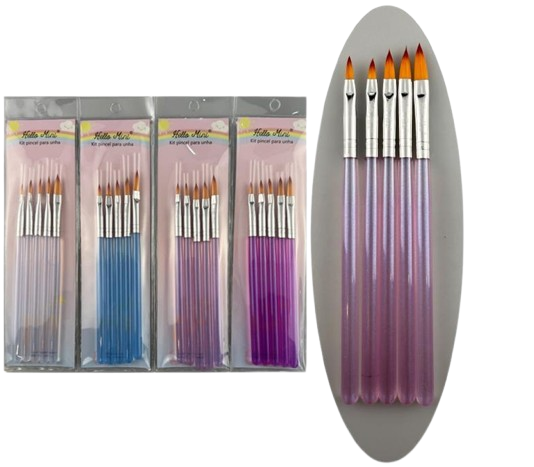 KIT PINCEL P/ UNHA - KIT1293-3 / HELLO MINI - TOPMAKE