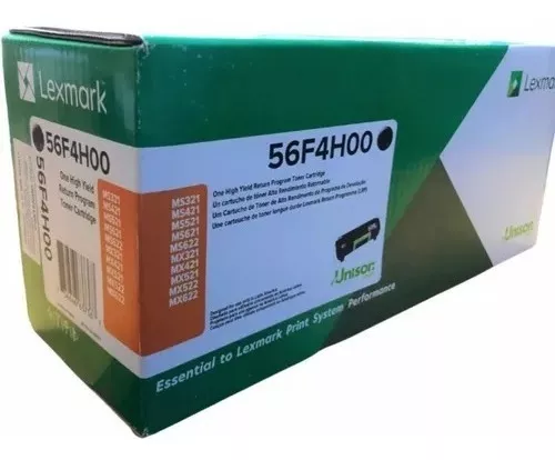 56FBH00 56F4H00 Toner Original Lexmark Preto 15.000Páginas Para MS521 ...
