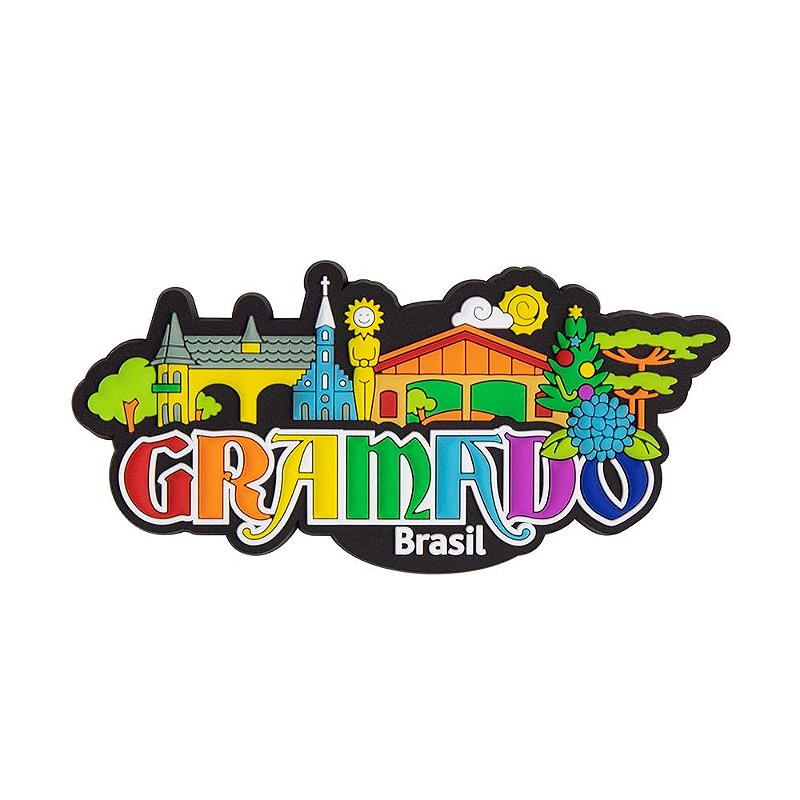 Imã de geladeira cidade - Gramado - Brazilian Wave Imã de geladeira cidade - Gramado - Brazilian Wave