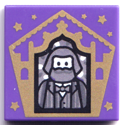 Placa Lisa 2x2 com desenho de Wizard Card de Bertie Bott - TECLINC