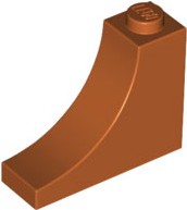 Tijolo com arco invertido 1x3x2 Dark Orange - TECLINC