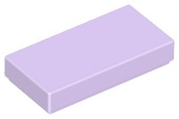 Placa Lisa 1x2 com Ranhura Lavender - TECLINC