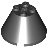 Cone 4x4 com furo para eixo preta - TECLINC