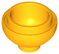 Tijolo redondo 2x2 inferior em cúpula Laranja Brilhante - TECLINC