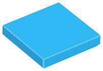 Placa Lisa 2x2 Dark Azure - TECLINC