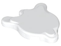 Placa Lisa 2x2 com extensões laterais Branca - TECLINC