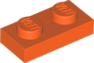 Placa 1x2 Reddish Orange - TECLINC