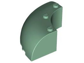 Tijolo Redondo de Canto 6x6x2 Sand Green - TECLINC