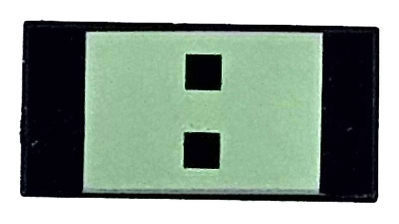 Placa Lisa 1x2 Preta com Desenho Retangular - TECLINC