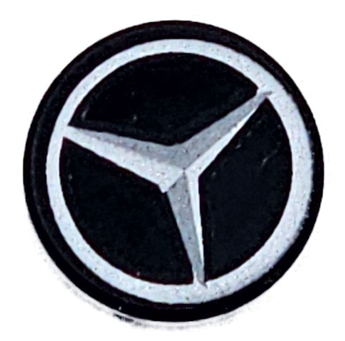 Placa Lisa Redonda 1x1 com desenho de logo da Mercedes-AMG - TECLINC